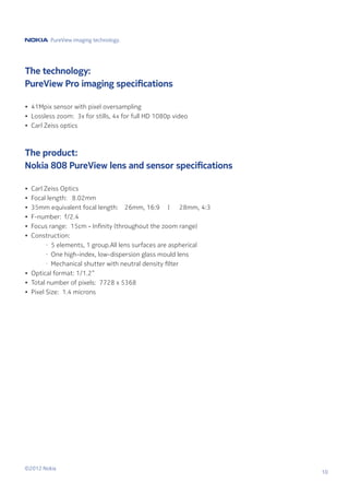 Nokia808 pureview whitepaper | PDF