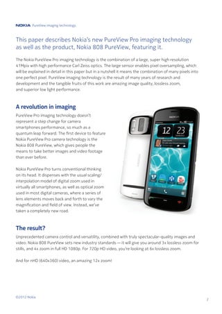 Nokia808 pureview whitepaper | PDF