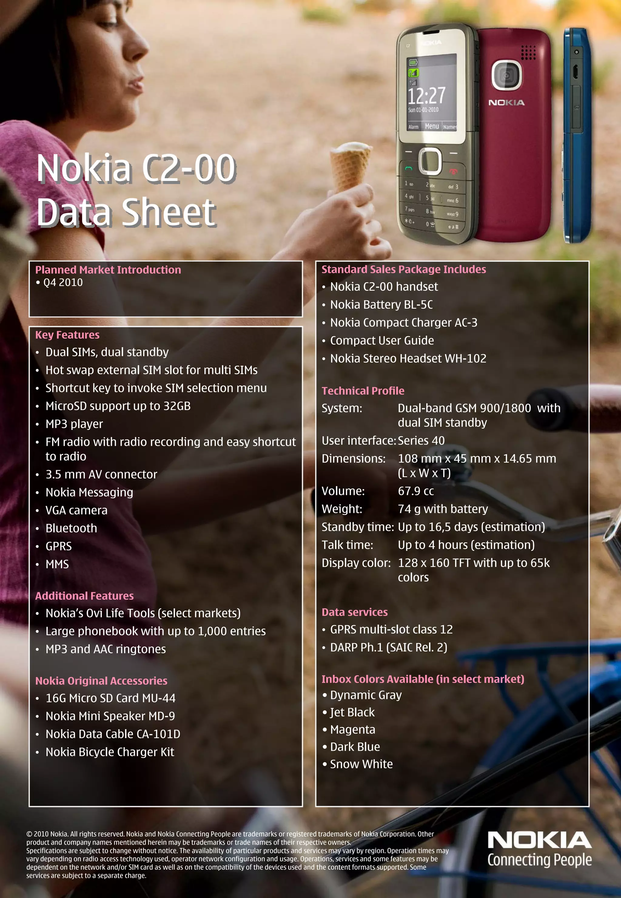 Nokia c2 00-data_sheet | PDF