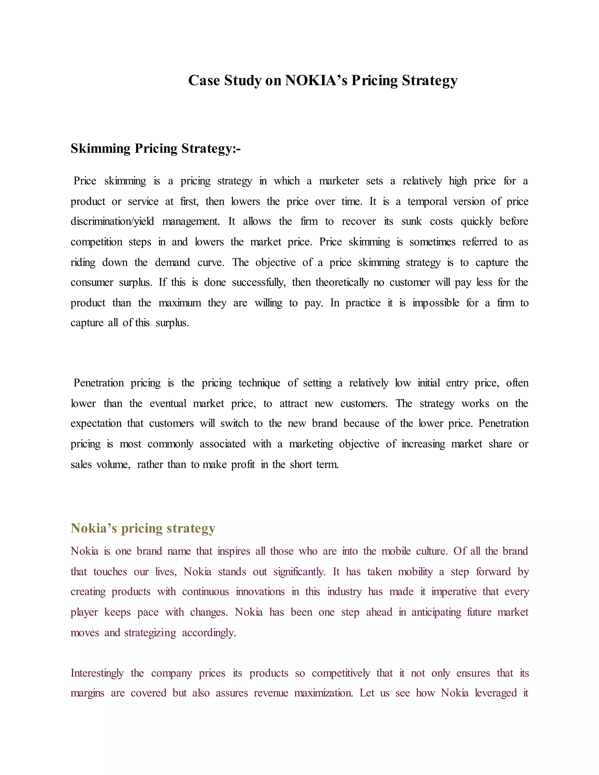 Nokia case study | DOCX