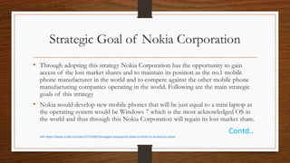 Nokia corporation's strategy map | PPTX
