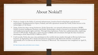 Nokia corporation's strategy map | PPTX