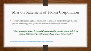 Nokia corporation's strategy map | PPTX