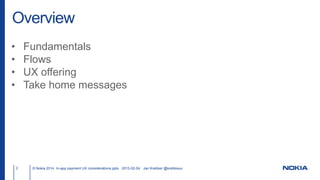 Nokia In-App Payment - UX considerations | PPT