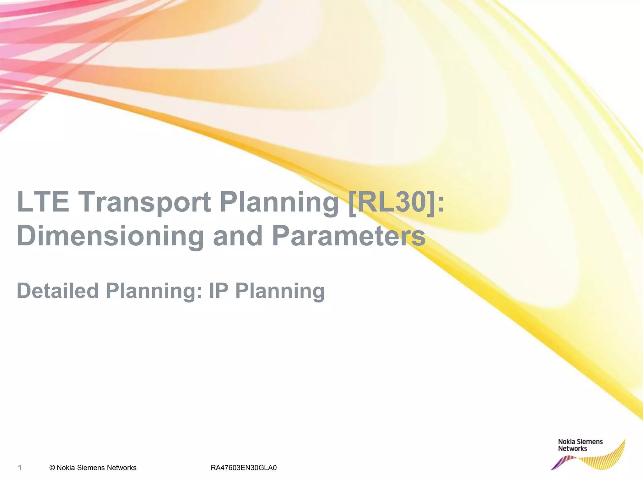 Nokia LTE IP Planning Guide | PDF
