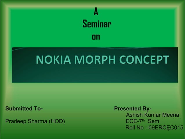 Nokia morph Concept | PPT
