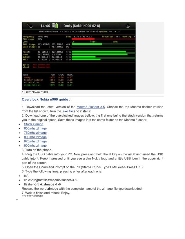 Nokia n900 cpu | DOCX | Smartphones | Consumer Electronics