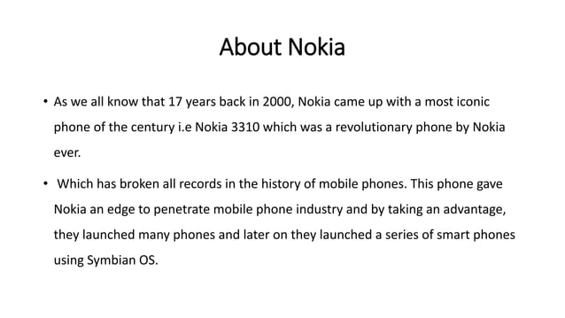 Nokia ppt | PPT