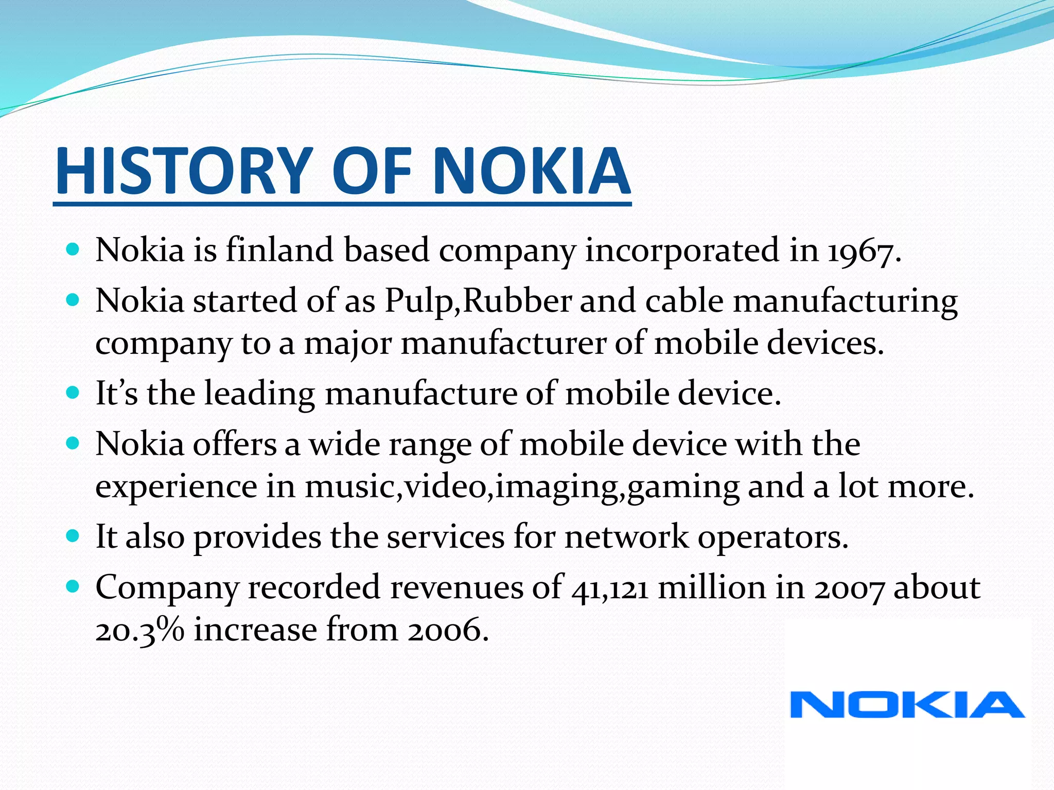 Nokia ppt | PPTX | Smartphones | Consumer Electronics