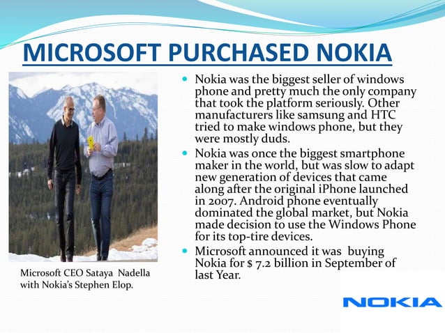 Nokia ppt | PPTX | Smartphones | Consumer Electronics