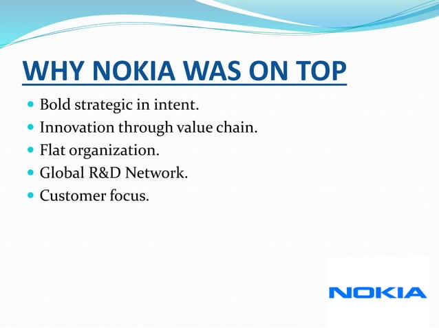 Nokia ppt | PPTX | Smartphones | Consumer Electronics