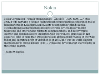 Nokia presentation | PPT