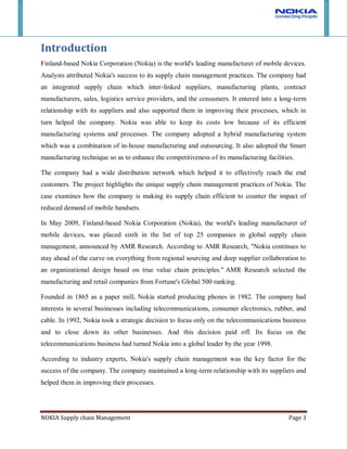 Nokia Supply Chain Management | PDF