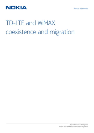Nokia td lte-and_wimax_coexistence_and_migration | PDF