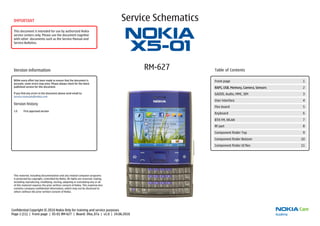 Nokia x5 01-rm-627_schematics_v1.0 | PPT