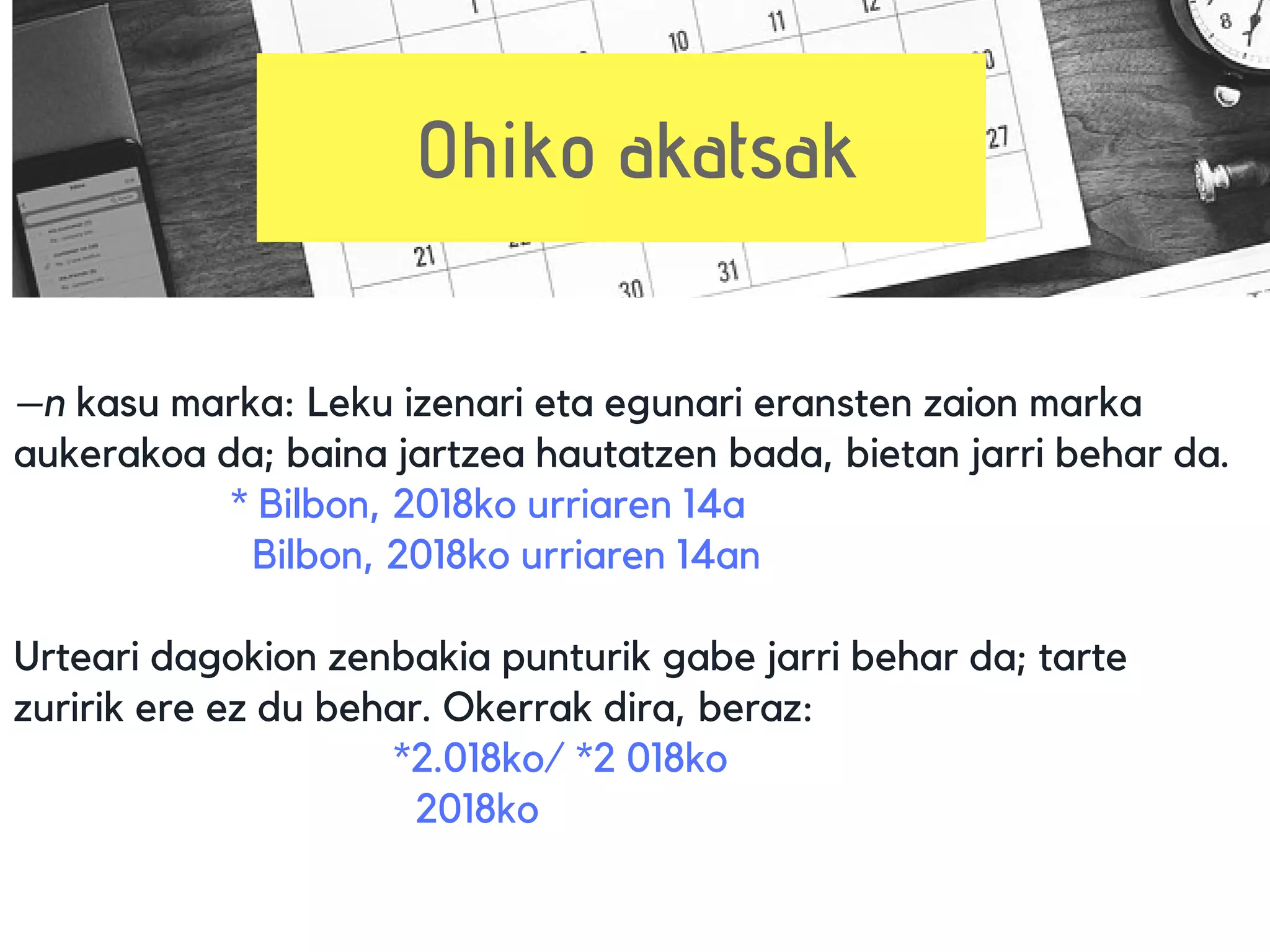Nola adierazi data | PDF
