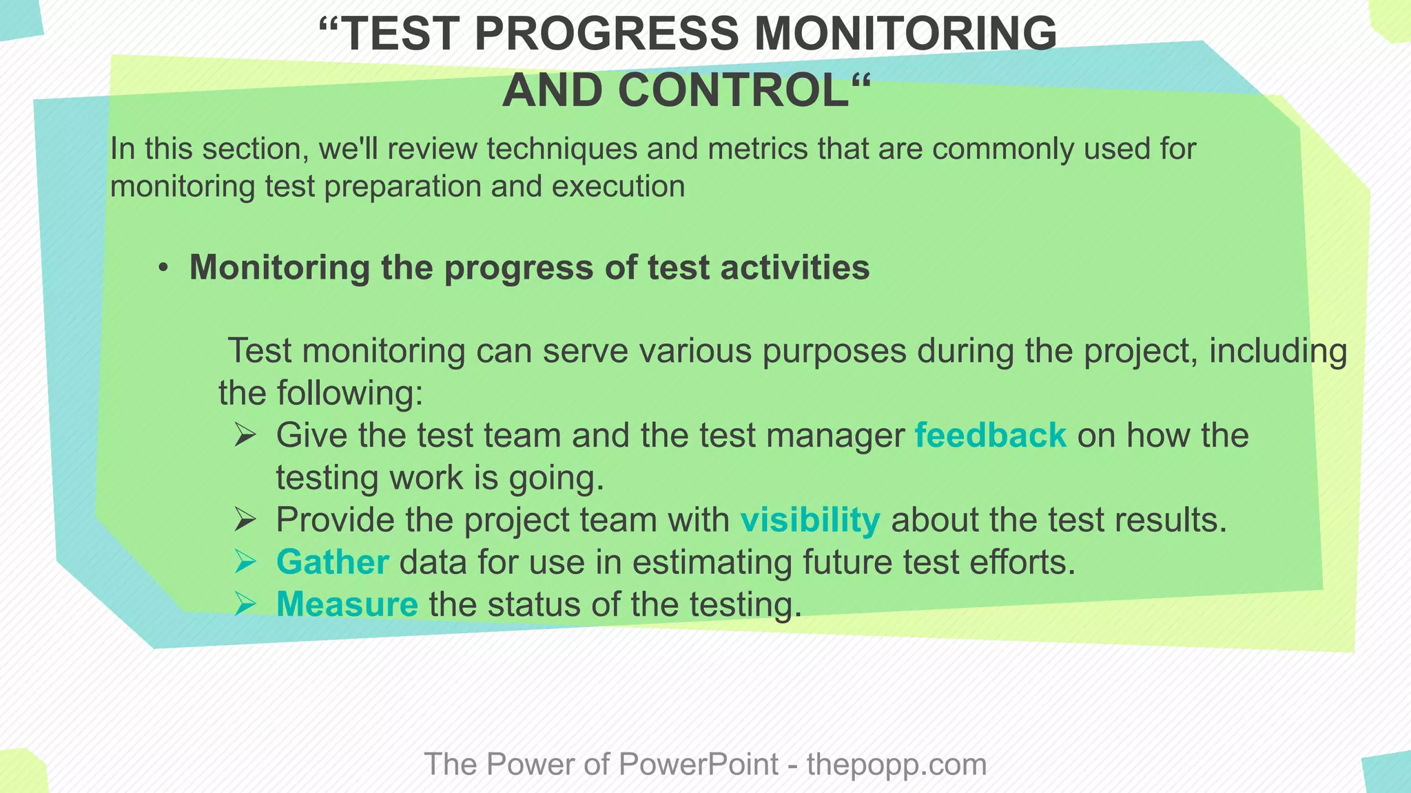 Test Progress Monitoring and Control | PPTX