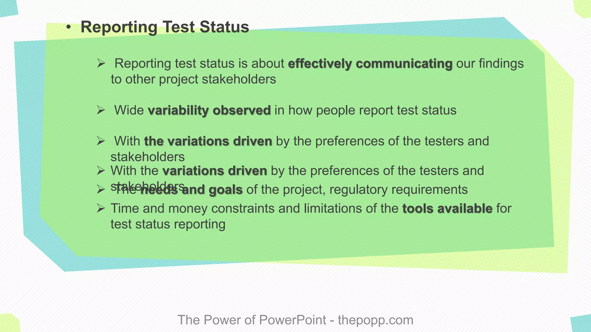 Test Progress Monitoring and Control | PPTX