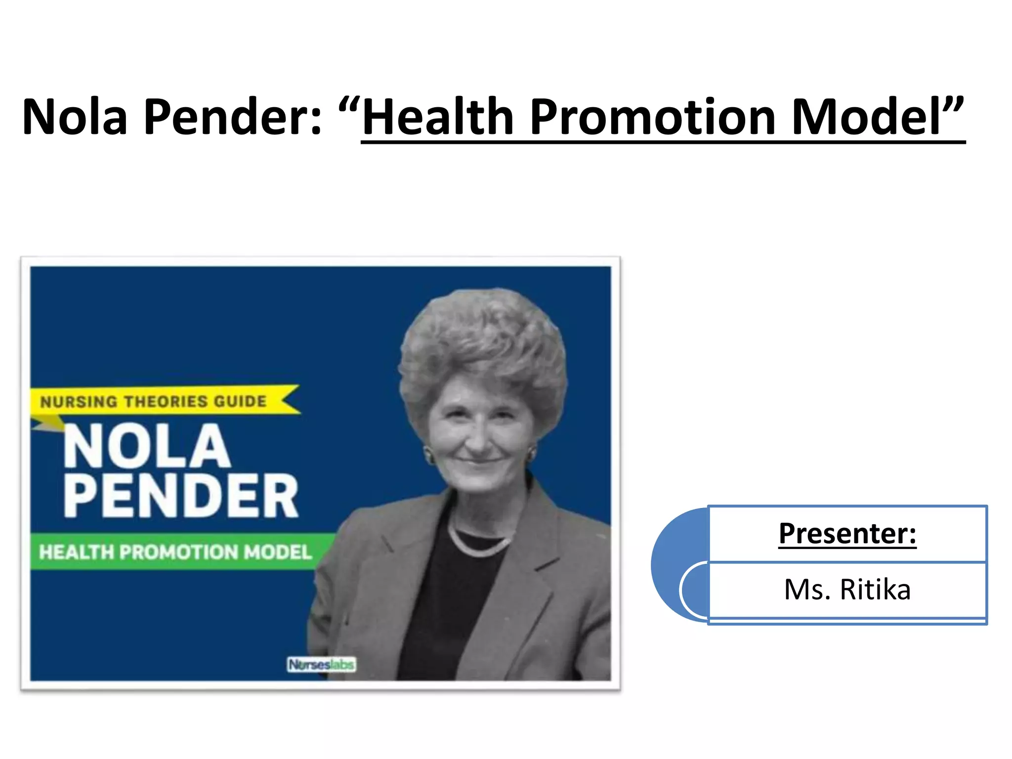 Nola Pender (HPM)- Ms Ritika | PPTX