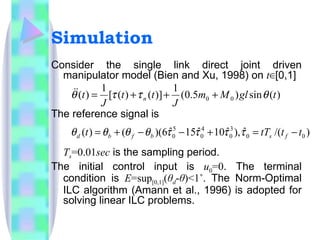 Newton method based iterative learning control for nonlinear systems | PPT