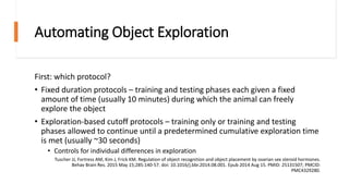 Increasing Reproducibility and Reliability of Novel Object Tests ...