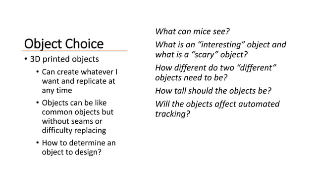Increasing Reproducibility and Reliability of Novel Object Tests ...