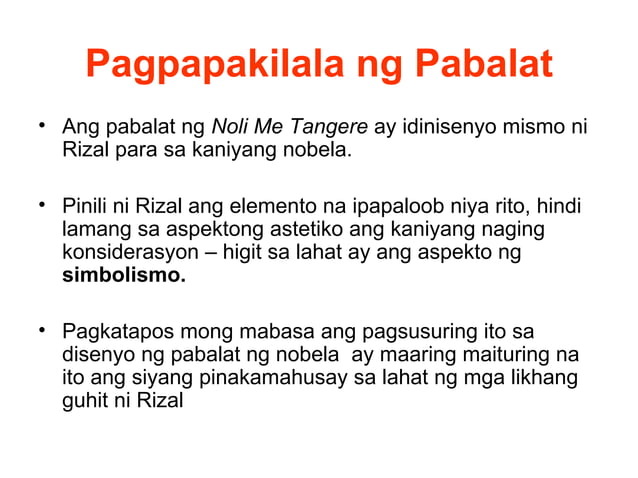 Pabalat ng Noli Me Tangere | PPS
