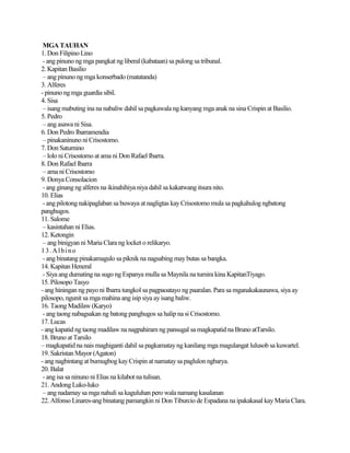 Noli Me Tangere Reviewer Filipino Subject | PDF