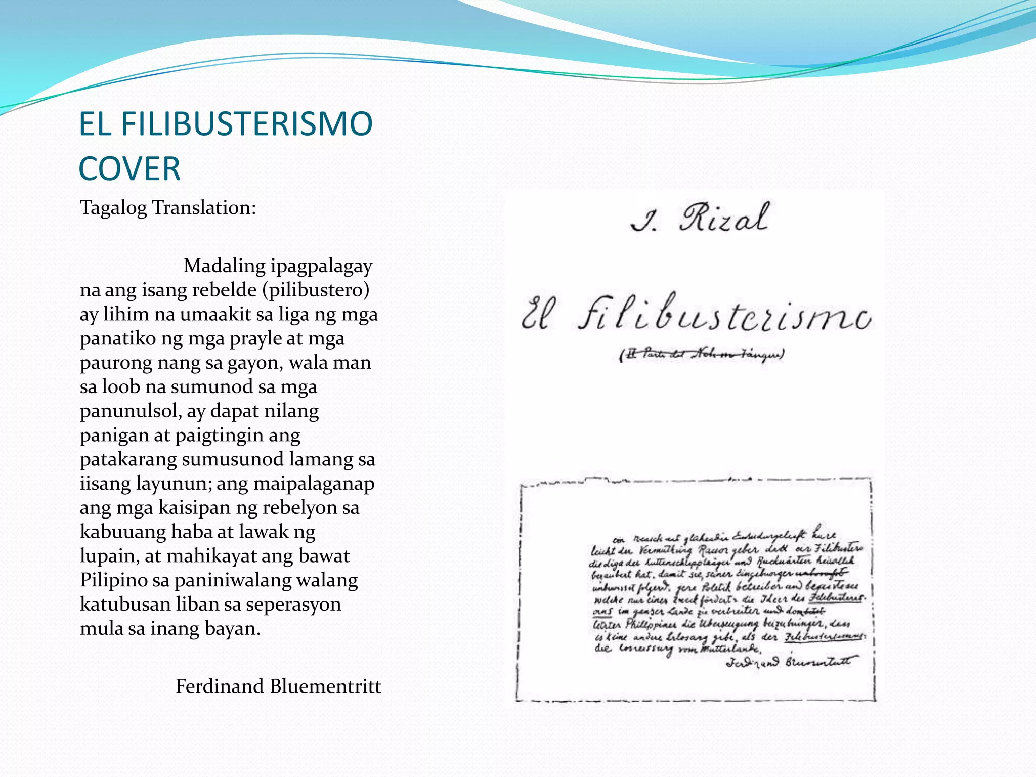 Noli and fili cover symbolisms | PPTX