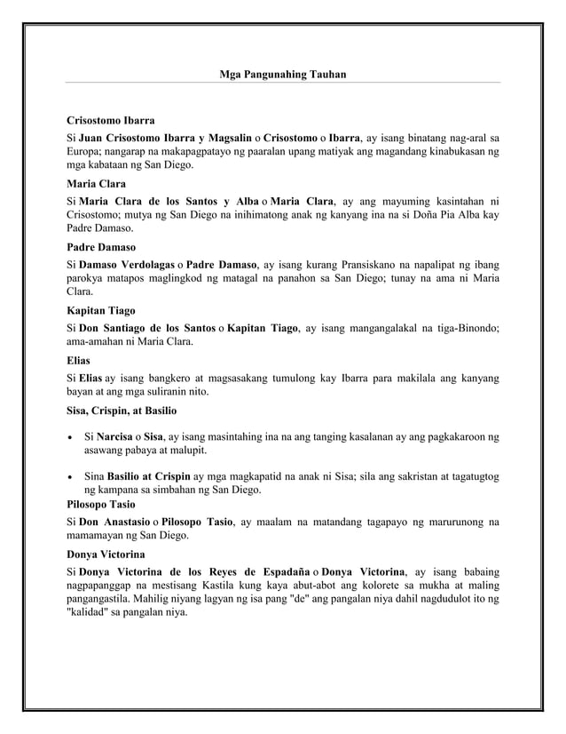 Noli Me Tangere (Filipino | DOCX