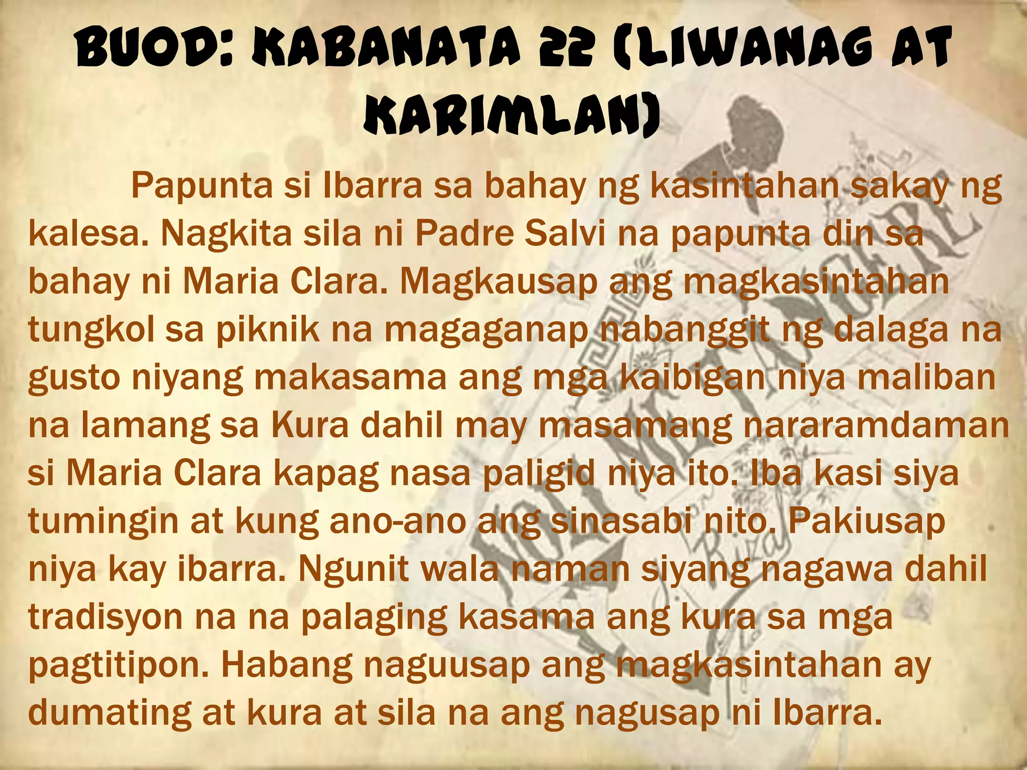 Noli me tangere kabanata 21 22 | PPTX