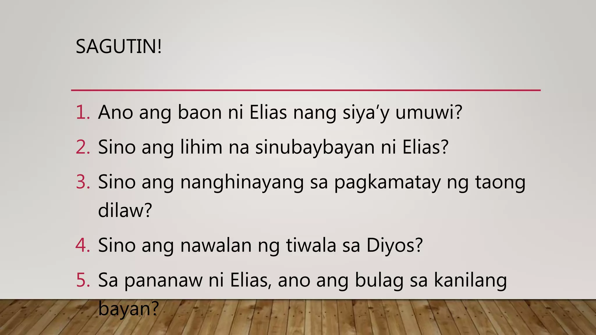 Noli me tangere kabanata 33 | PPTX