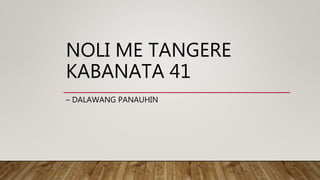 Noli me tangere kabanata 41 | PPTX