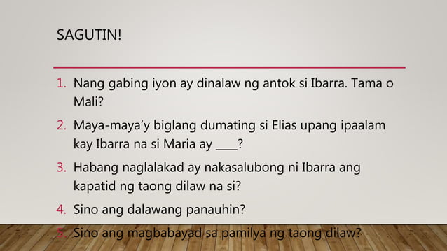 Noli me tangere kabanata 41 | PPTX