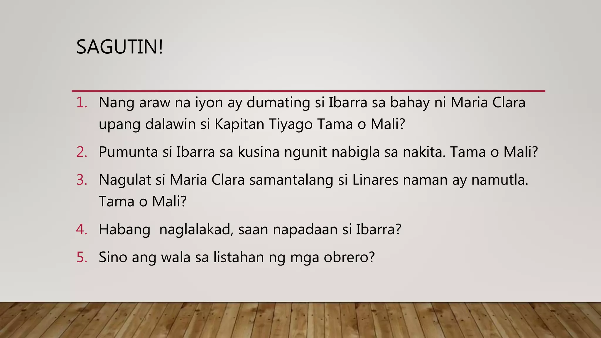 Noli me tangere kabanata 48 | PPTX