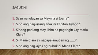 Noli me tangere kabanata 5 | PPTX
