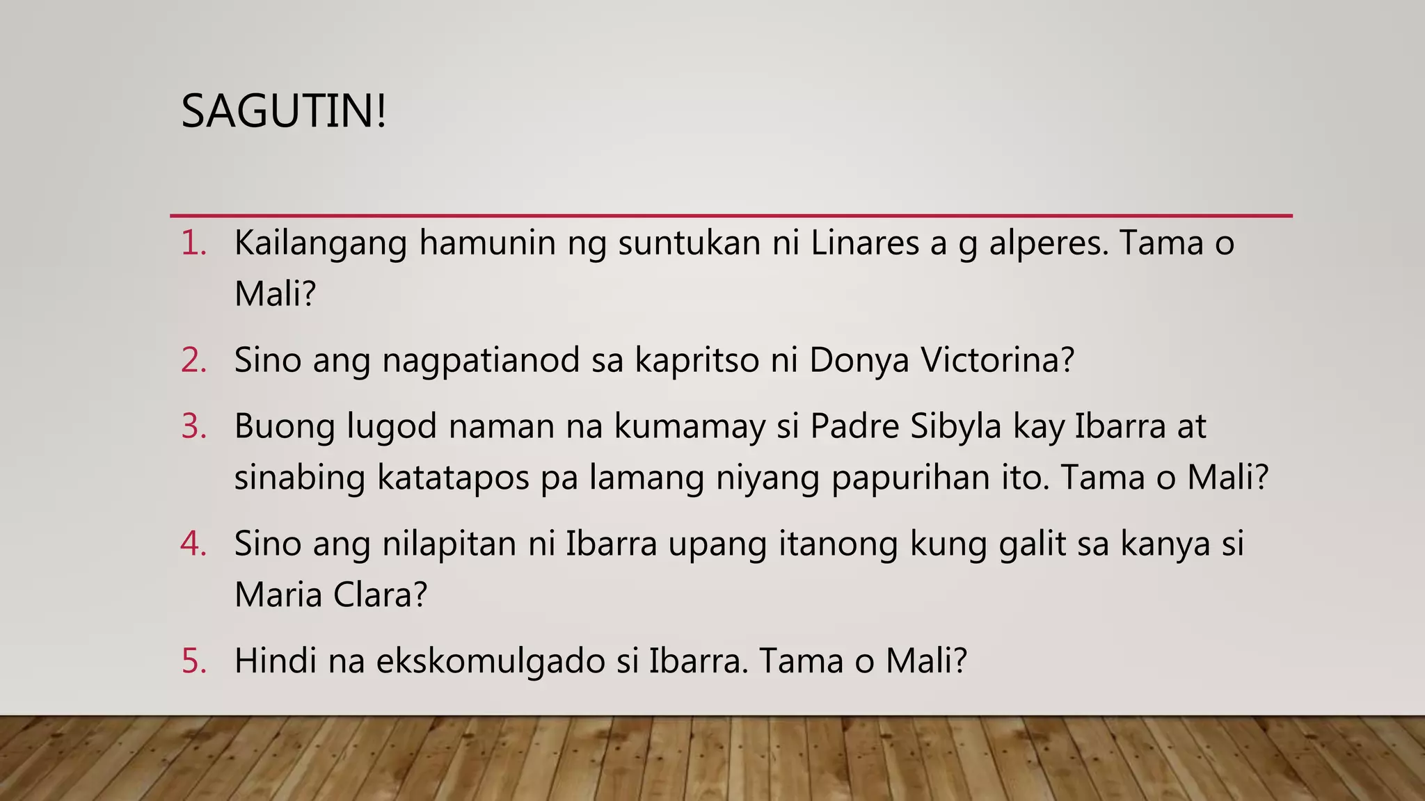 Noli me tangere kabanata 51 | PPTX