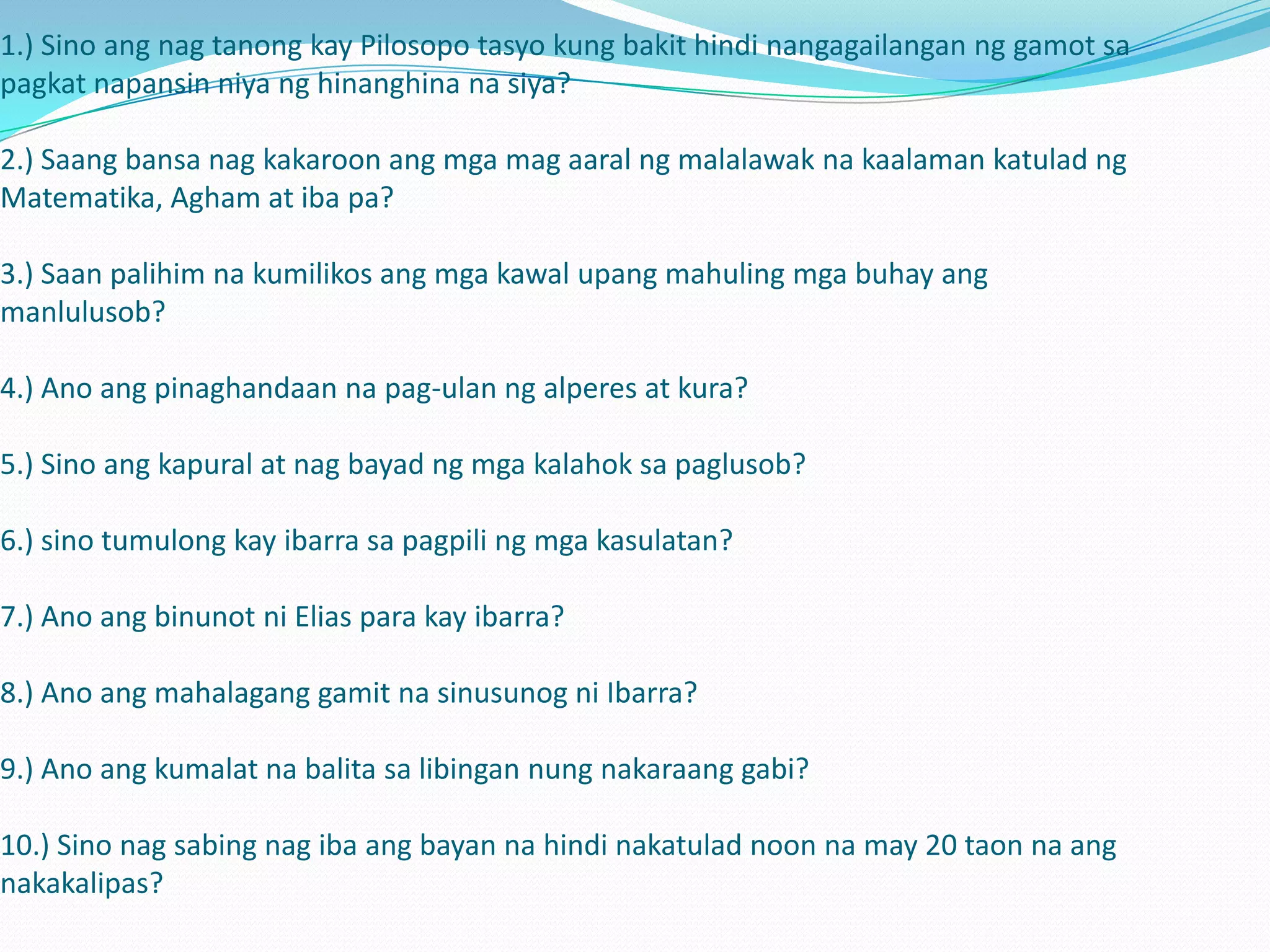 Noli me tangere kabanata 53 54 | PPTX