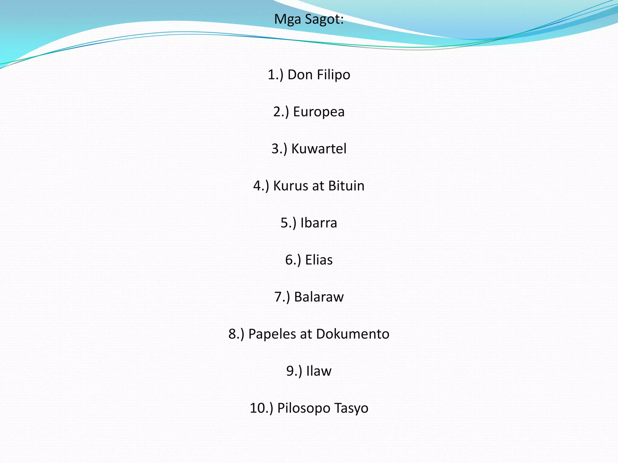 Noli me tangere kabanata 53 54 | PPTX