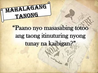 Noli me tangere kabanata 59 60 | PPTX