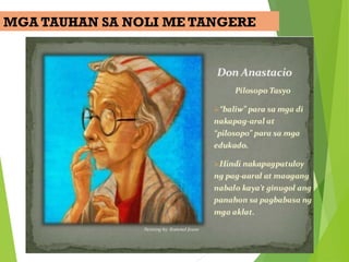 NOLI ME TANGERE MGA MAHALAGANG TAUHAN SA NOBELA.pptx