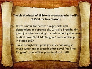 NOLI ME TANGERE - LIFE AND WORKS OF RIZAL | PPT