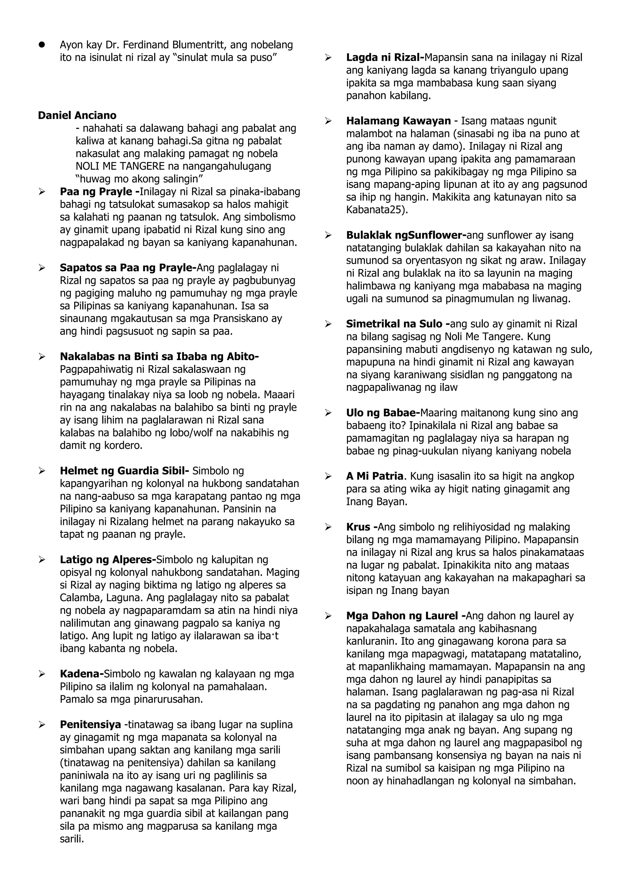 NOLI ME TANGERE (Buod at Pinaikling Bersyon) | PDF