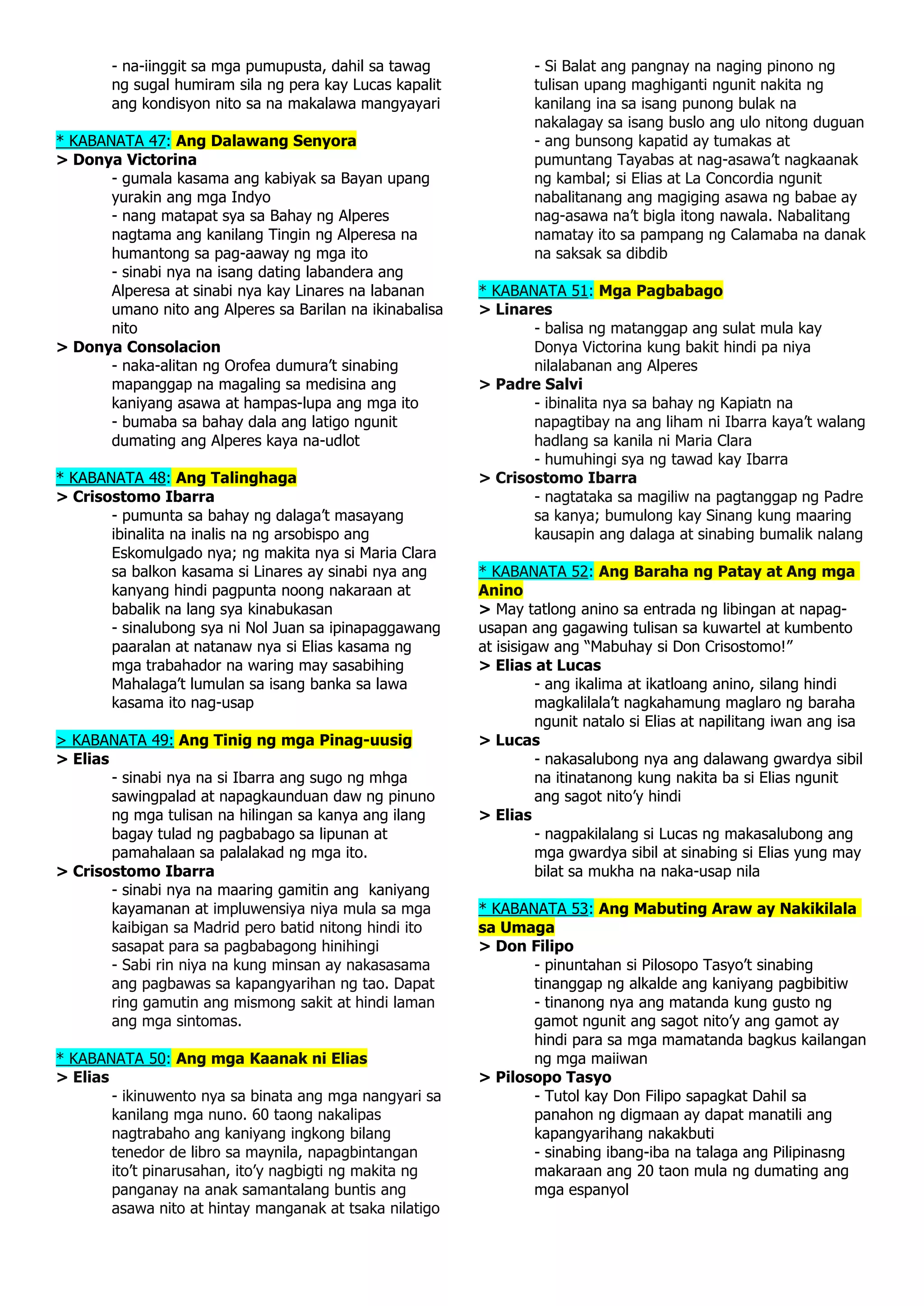 NOLI ME TANGERE (Buod at Pinaikling Bersyon) | PDF