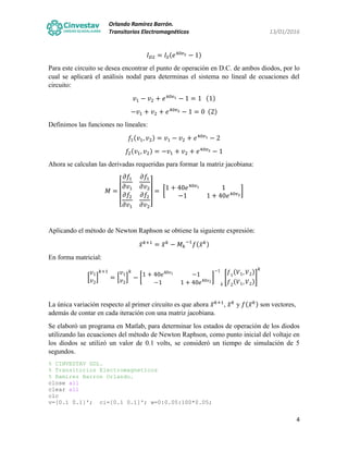 Análisis de circuitos con elementos no lineales. | PDF