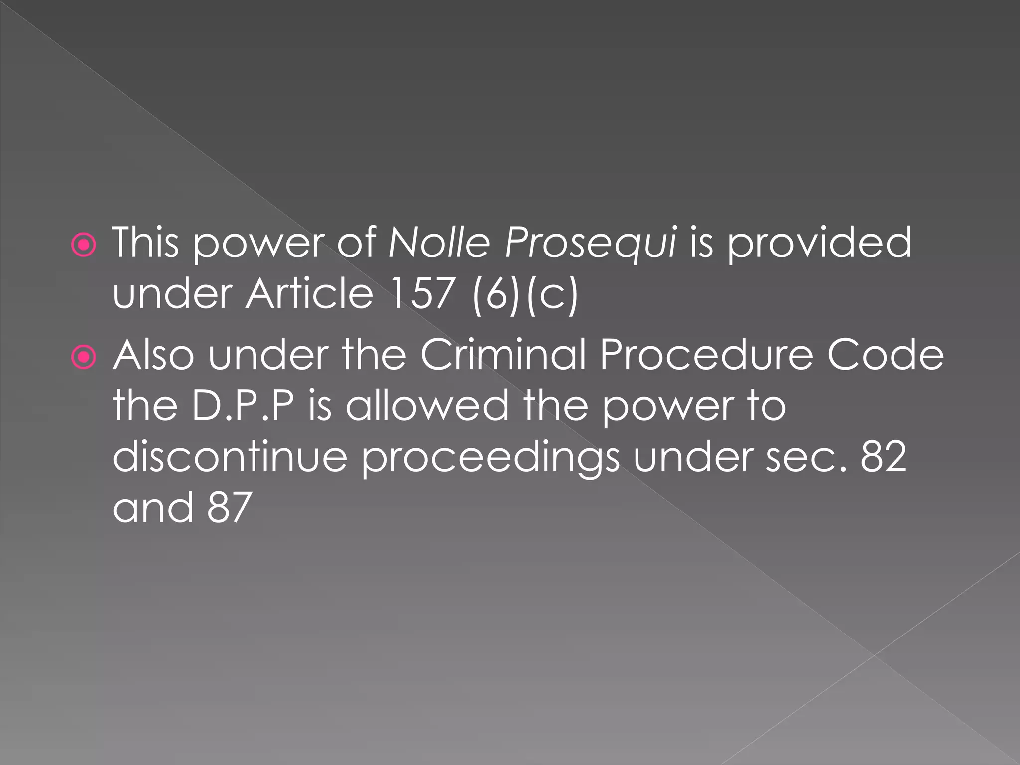 Nolle prosequi, Kenyan Criminal Procedure, Criminal law | PPTX