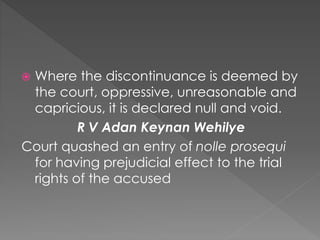 Nolle prosequi, Kenyan Criminal Procedure, Criminal law | PPTX