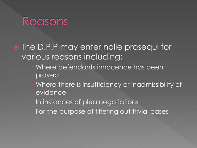 Nolle prosequi, Kenyan Criminal Procedure, Criminal law | PPTX | Law