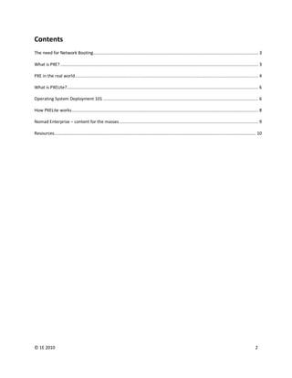PXE Lot or PXE Lite | PDF