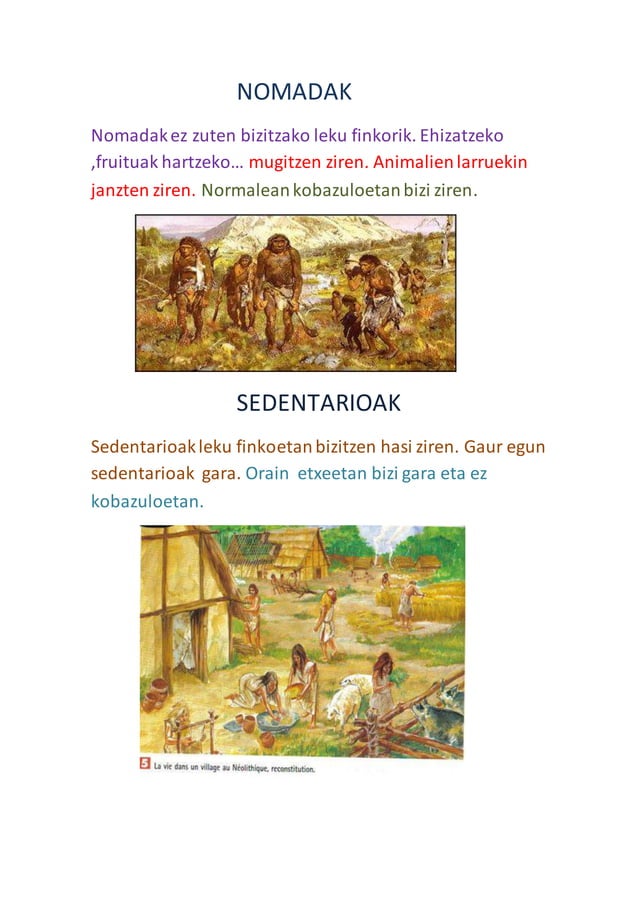 Nomadak eta sedentarioak naia ugartemendia | DOCX